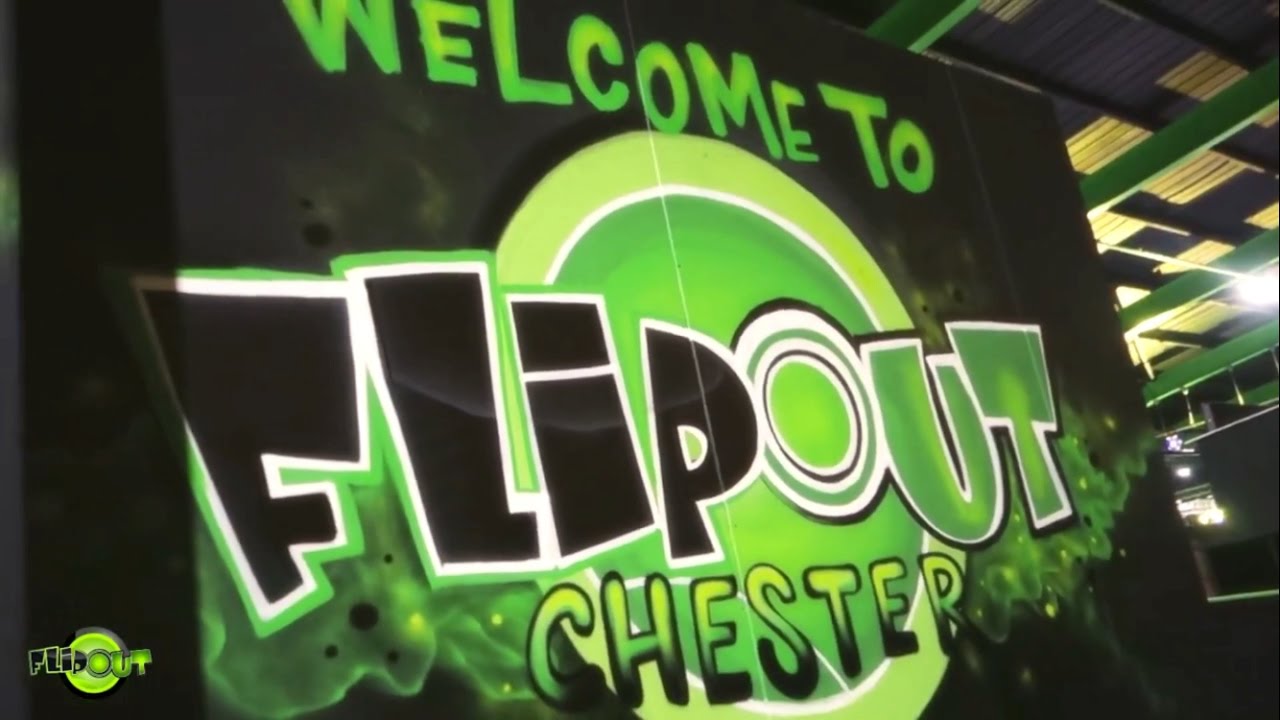 Flip Out Chester! BIGGEST TRAMPOLINE PARK IN THE WORLD! - YouTube