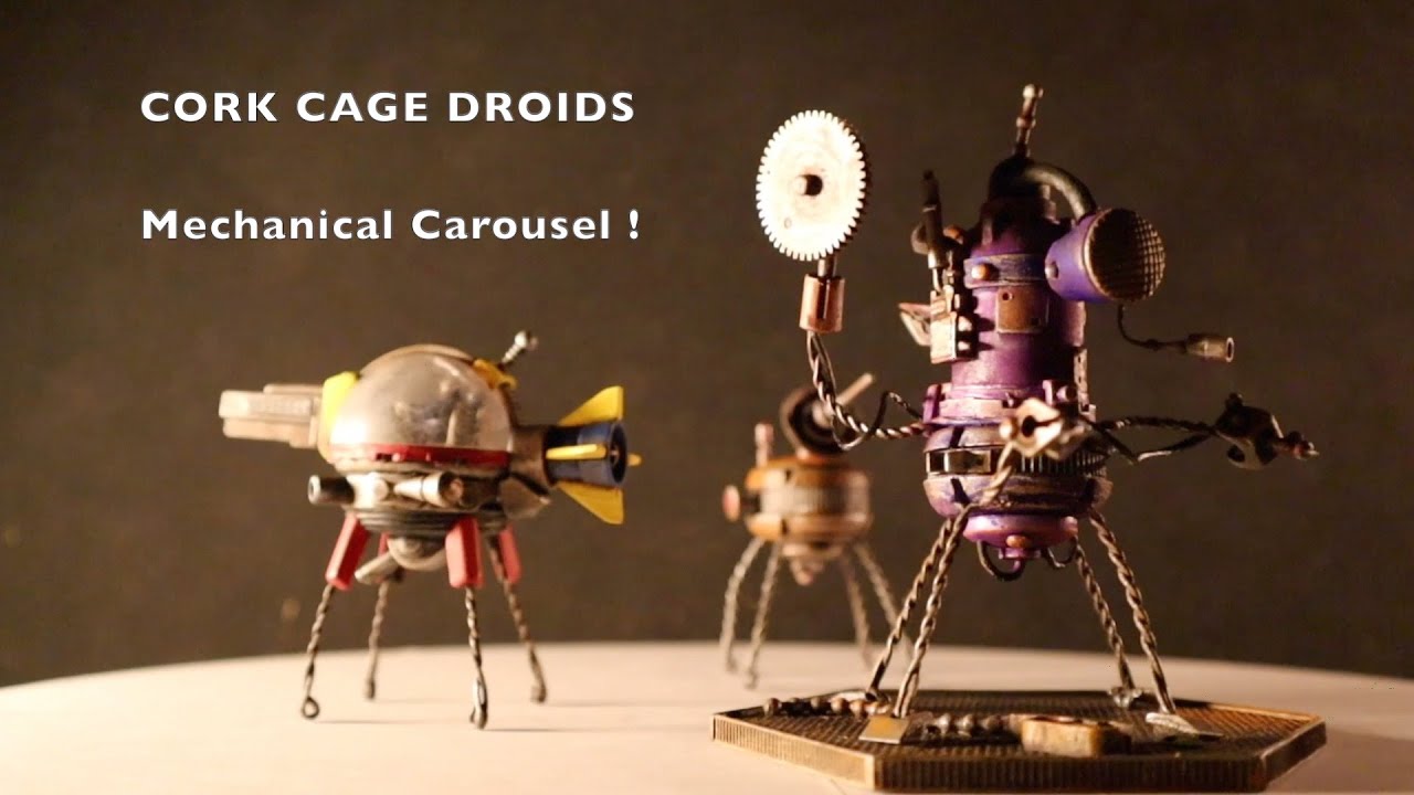 CORK CAGE DROIDS Mechanical Carousel - YouTube