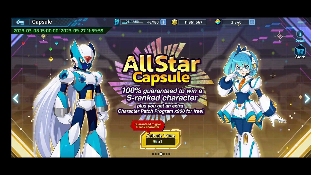 [MEGAMAN X DiVE] Capsule: Pick Up Combo Capsule x All Star Banner - YouTube