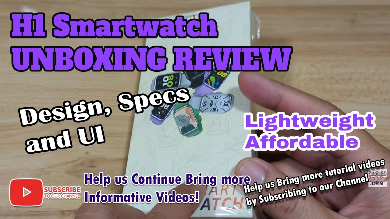 H1 Smartwatch - UNBOXING Review of Design Specs and UI - YouTube