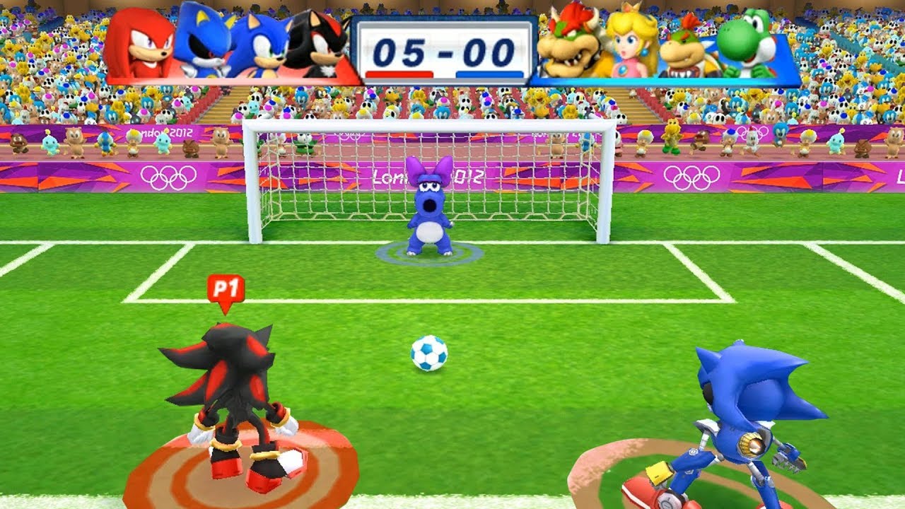 Mario & Sonic At The London 2012 Olympic Games Football Shadow, Sonic ...