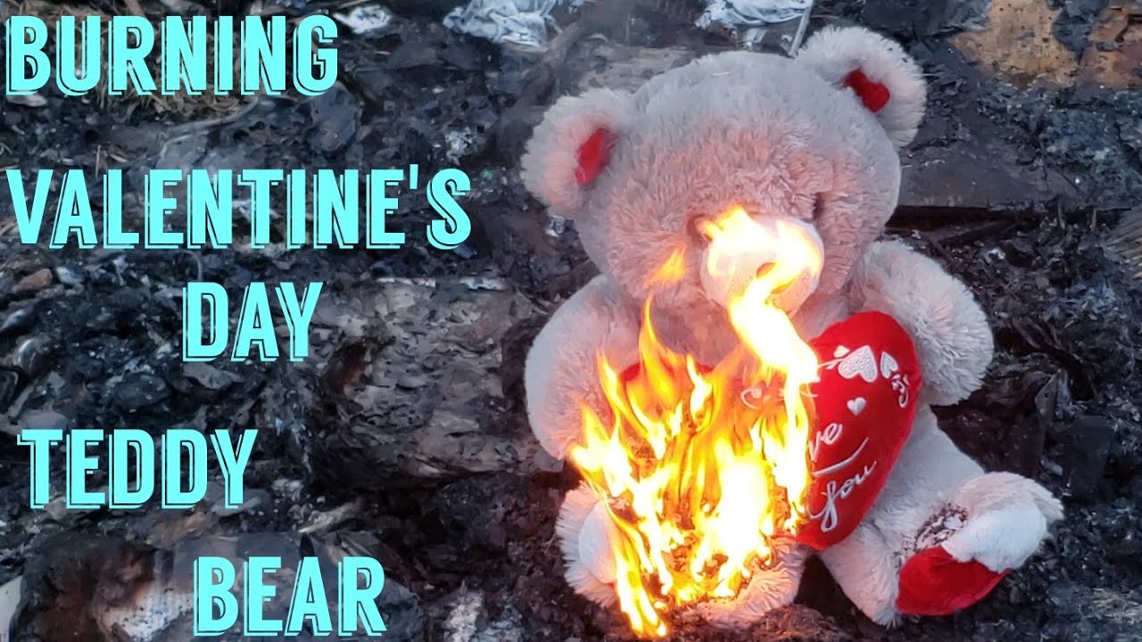 Burning stuff: Stuffed Valentine's Teddy Bear - YouTube