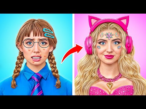 Nerd'den Popüler Kıza Aşırı Dönüşüm Barbie ve Bratz | Komik Zorluklar Multi DO Challenge