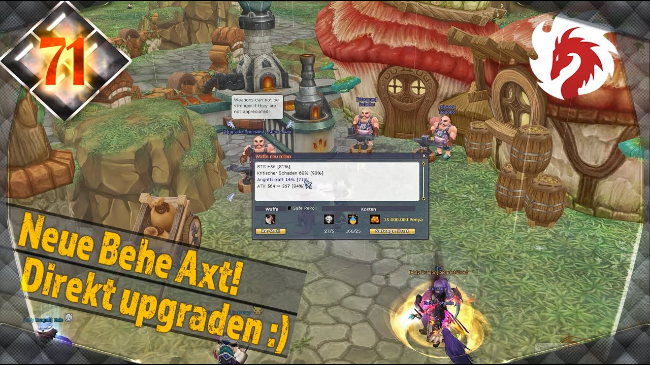 Dragon Crusade ★ Neue Behe Axt! Direkt upgraden :) #71 #flyff - YouTube