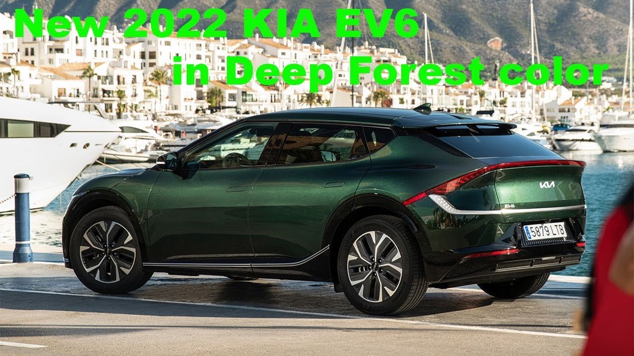 KIA EV6 (2022) in Deep Forest color Green Color Price & Specs, Exterior ...