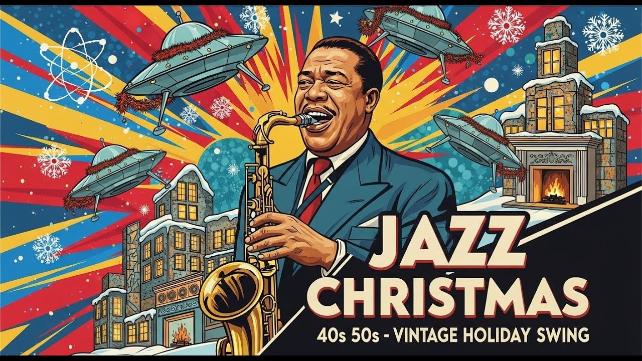 Vintage Christmas Jazz 40s 50s Cozy Snowy Ambience & Relaxing Jazz ...
