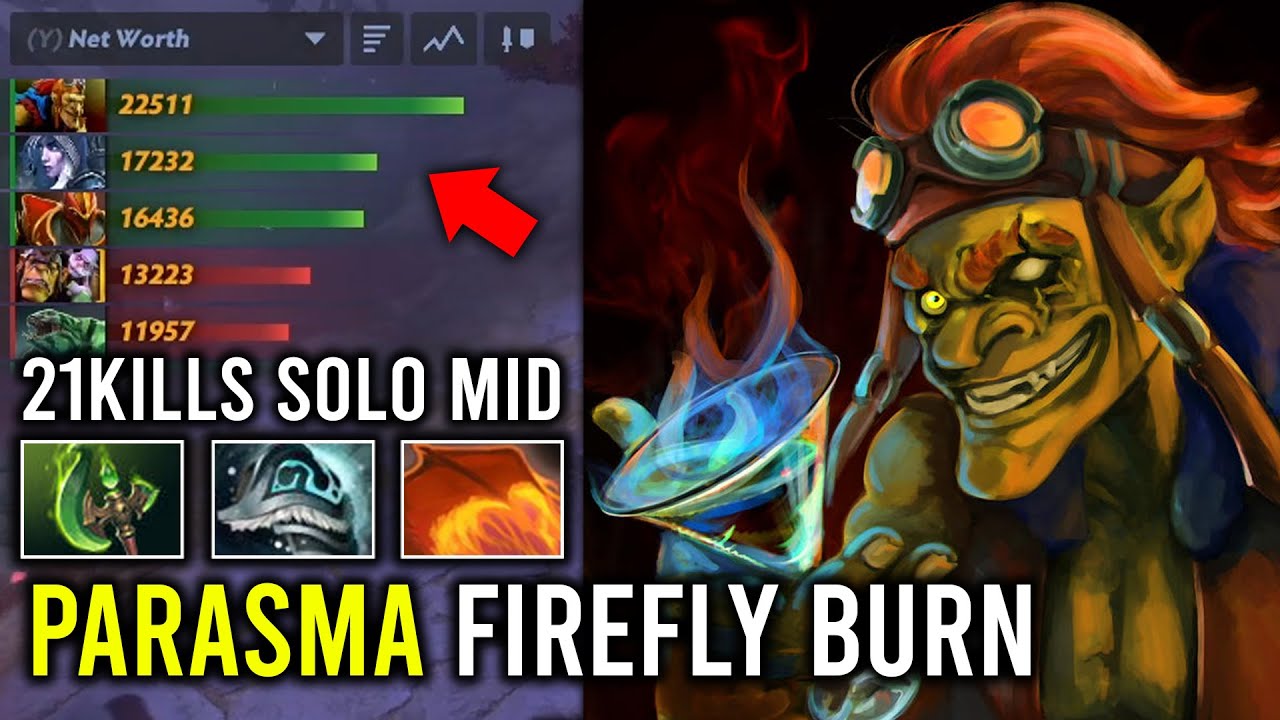 NEW 7.35 Parasma Solo Mid Against 12K MMR Unlimited Firefly Burn DPS ...