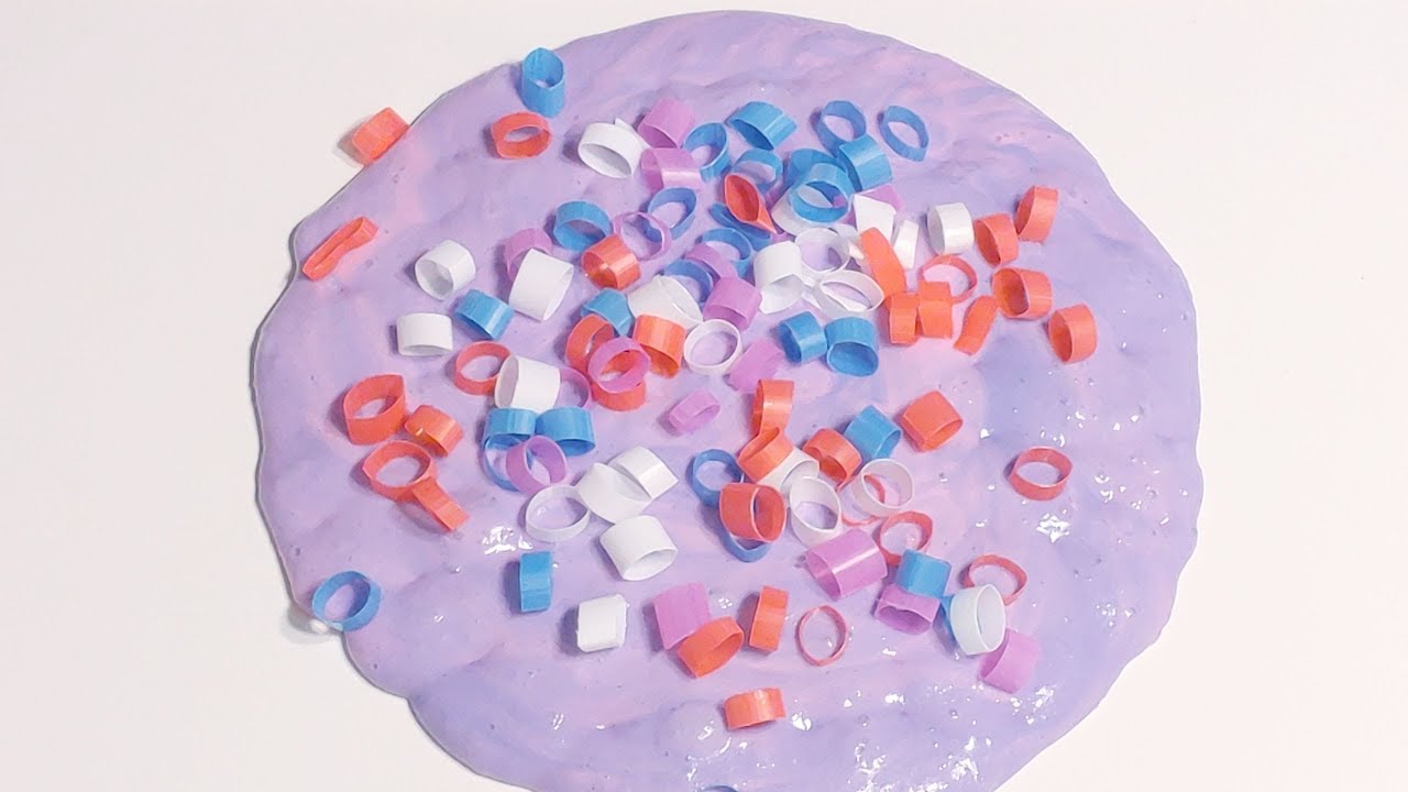 ASMR Satisfying Slime Making Fluffy Crunchy Straw Slime - YouTube