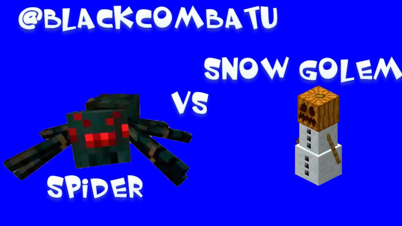 [MINECRAFT]Snow Golem Vs Spiders - YouTube