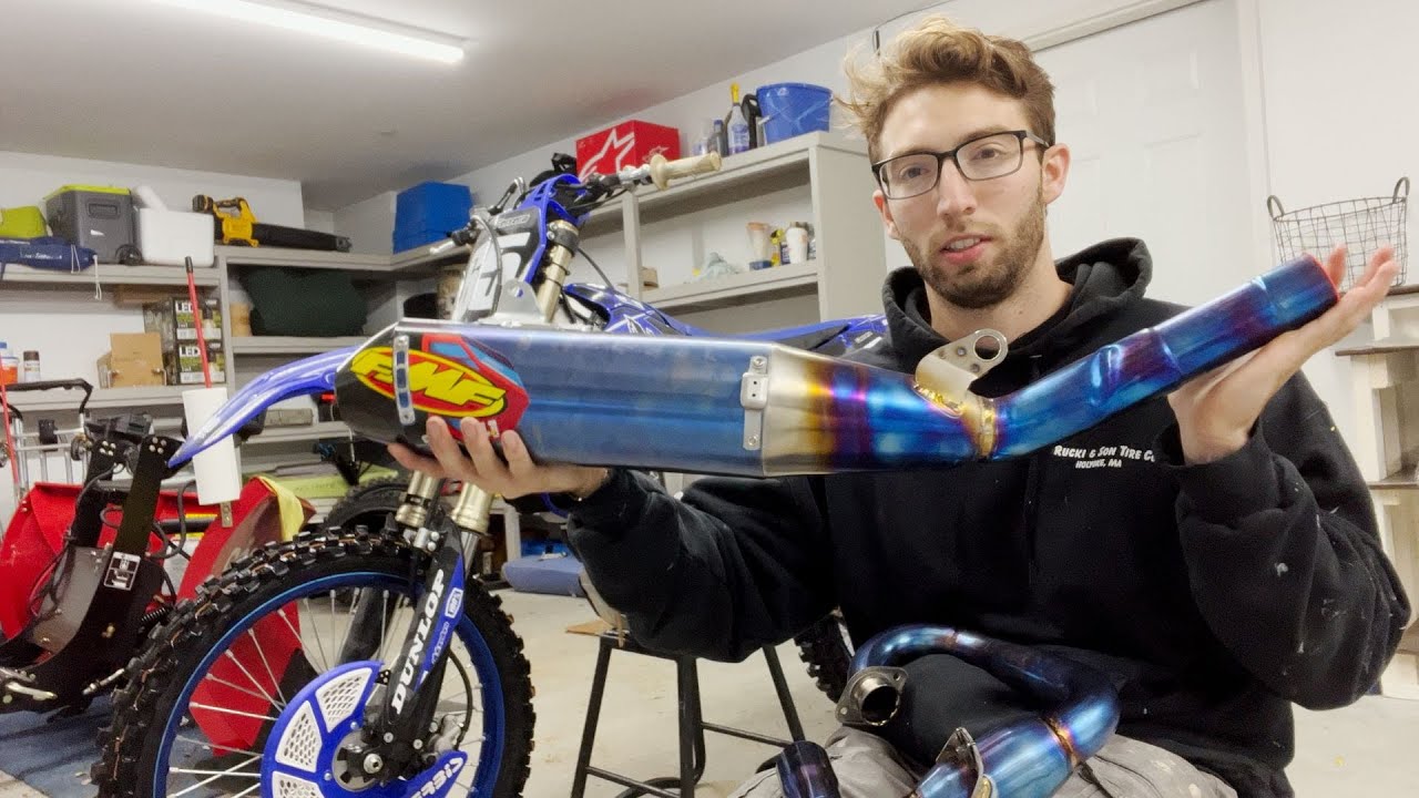 2022 YZ250F Full TITANIUM FMF 4.1 Exhaust - YouTube