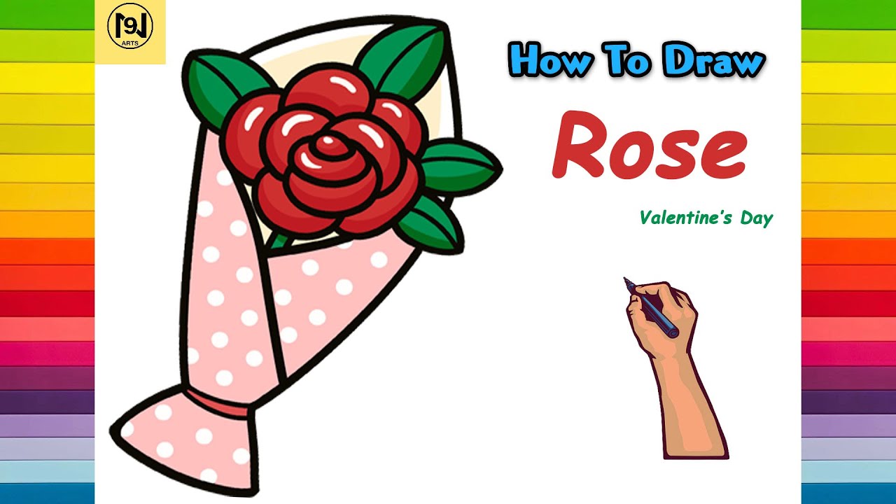 How to Draw a Rose for Valentine's Day Easy - YouTube