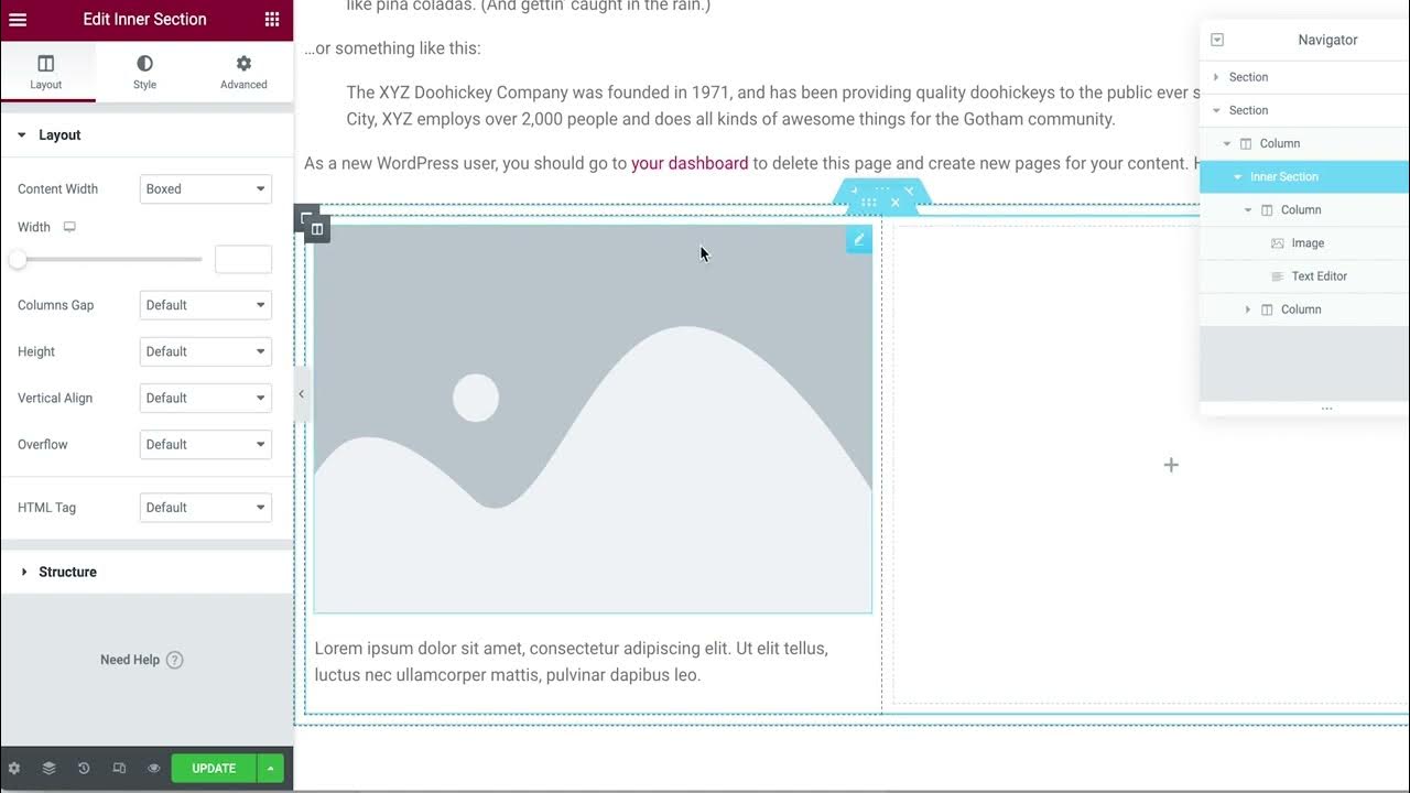 Elementor columns tutorial - YouTube