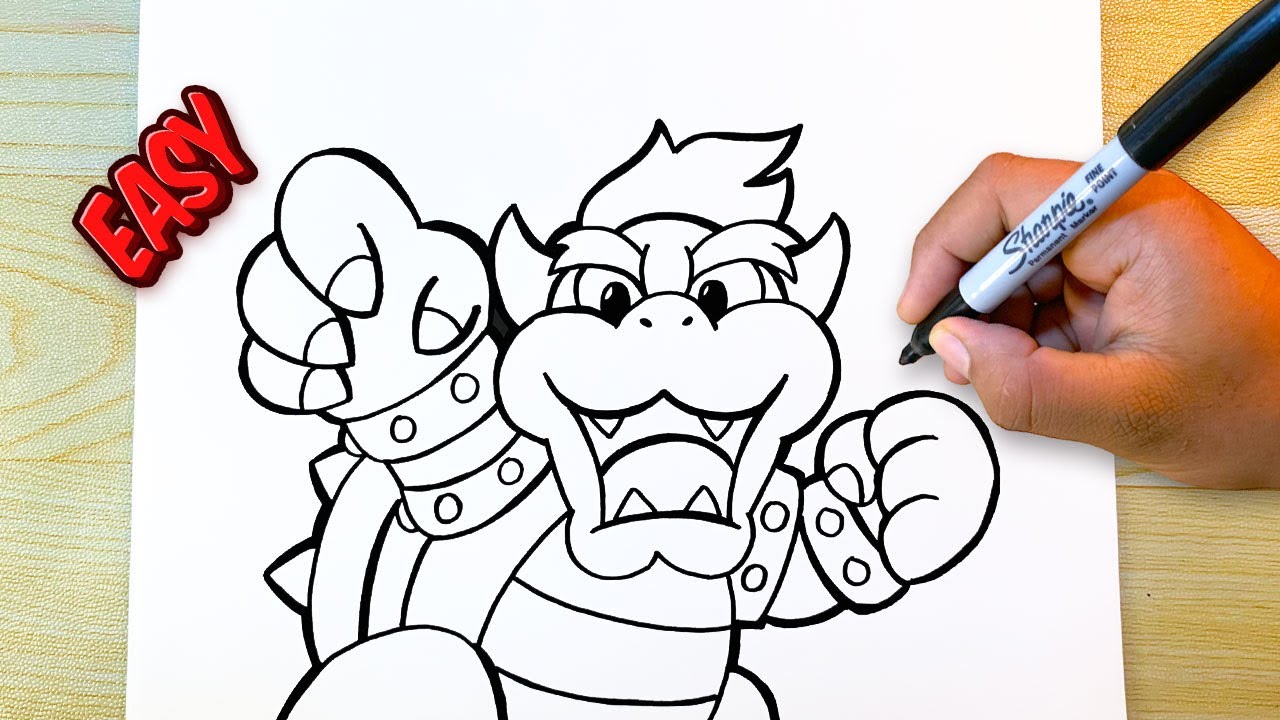 How to Draw Bowser | Bowser Drawing Tutorial Step By Step - YouTube