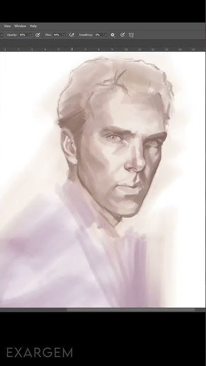 digital portrait of Benedict Cumberbatch. Painted in Photoshop. # ...