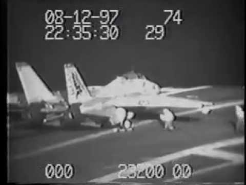 F-14 ejection on deck - YouTube