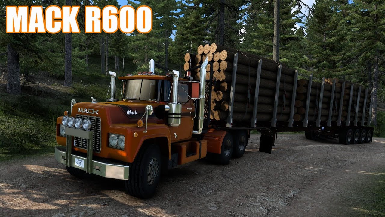 【ATS】MACK R600 / Mack ENDT 676 Sound / Pinga Log Trailer - YouTube