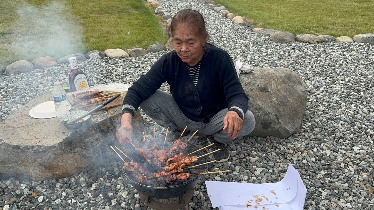 Yummy and Delicious Pork Barbecue I Outdoor Cooking in Alaska # ...