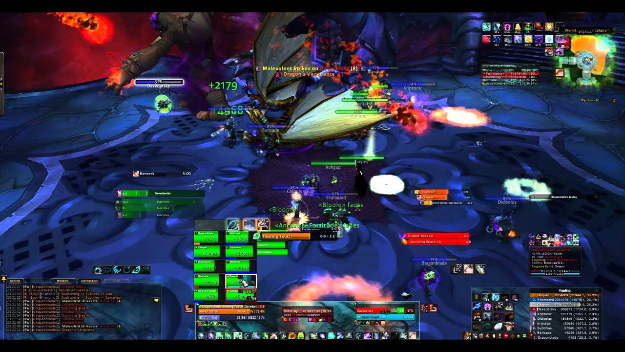 Heroic Halfus 10 Man Dark Legion of Azgalor Resto Druid View - YouTube