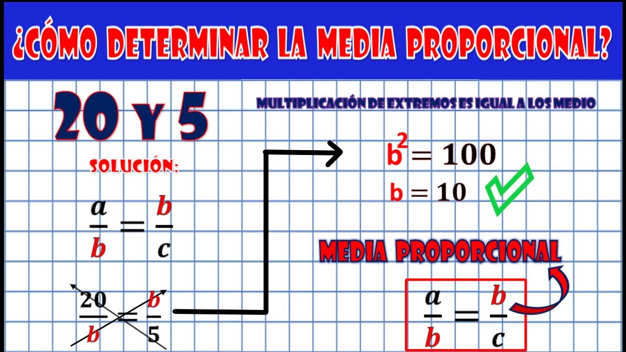 MEDIA PROPORCIONAL (Fácil) #Proporciòngeometricacontinua - YouTube