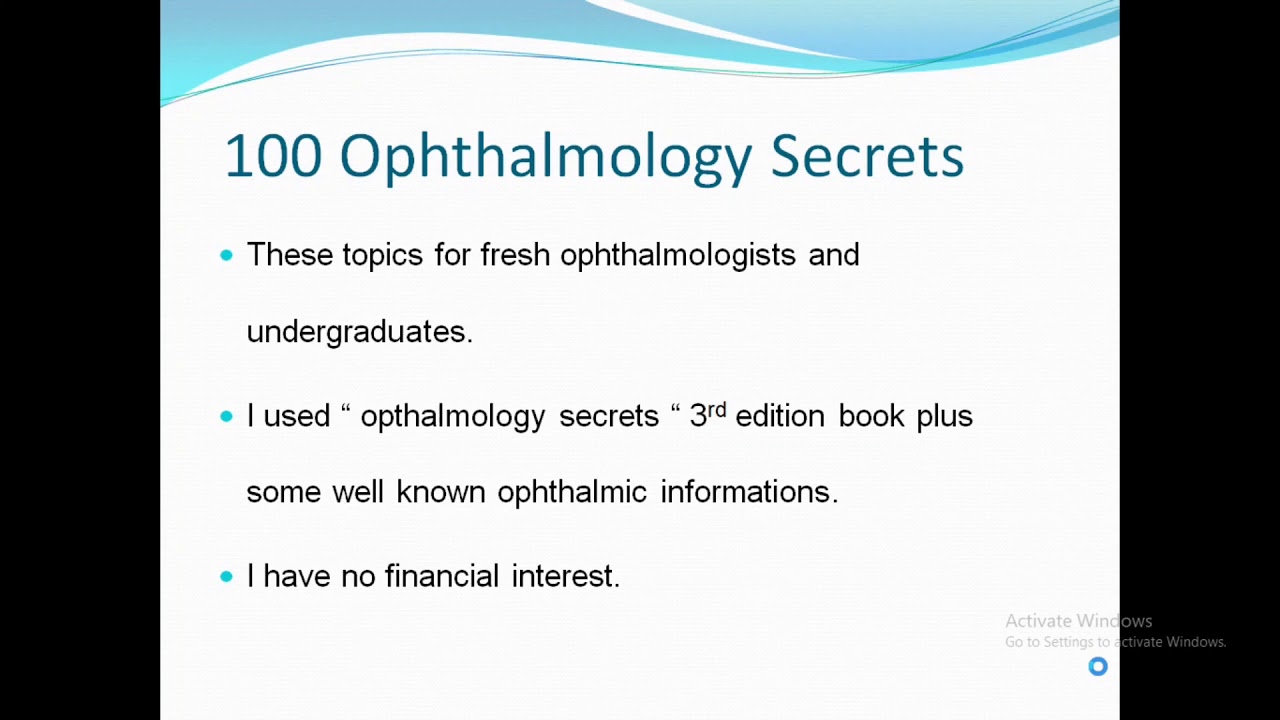Ophthalmology Secrets episode 1 - YouTube