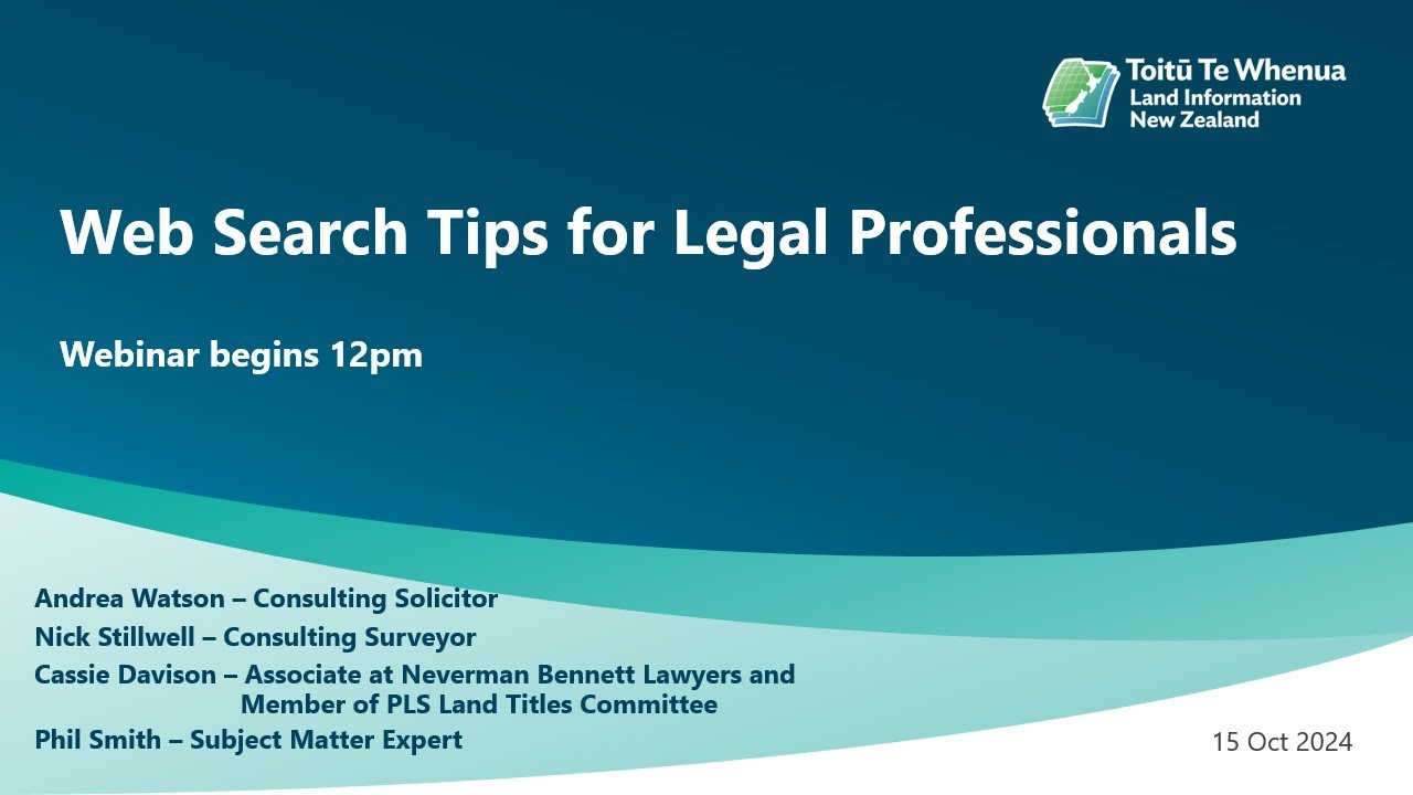 Web Search Tips for Legal Professionals webinar - YouTube