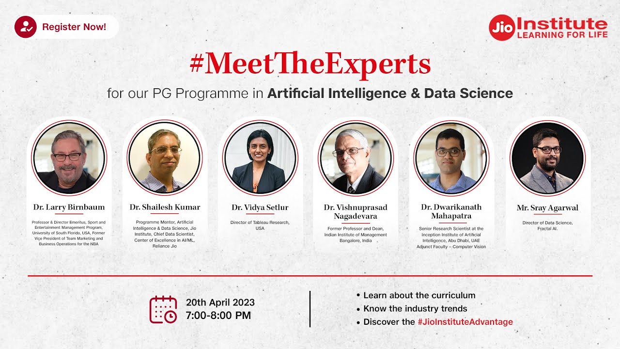 Meet the Experts for our PG Programme in Artificial Intelligence & Data ...