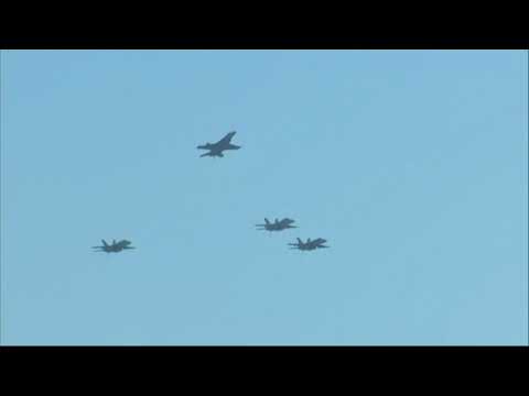 Fighter jets fly over McCain burial - YouTube