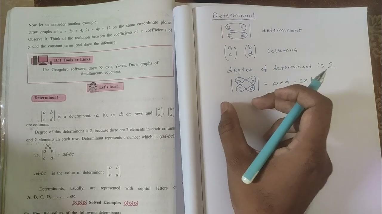 Linear equations in two variables|Class 10 |Determinant - YouTube