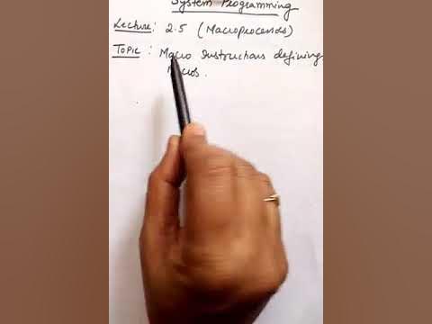 Macro instructions defining macros(Macroprocessor) - YouTube
