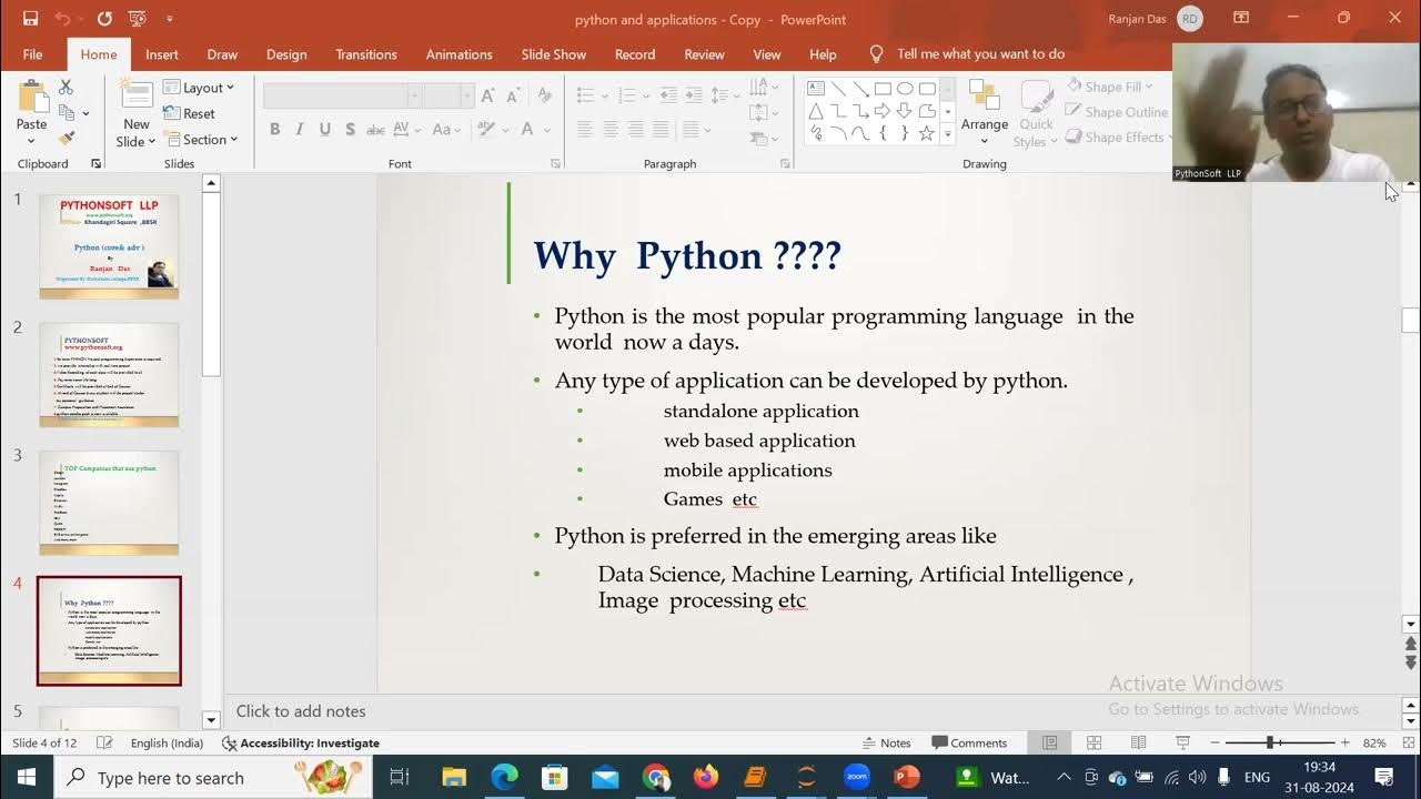 Python Demo class | PythonSoft | Ranjan Das | Ranjan Sir | - YouTube