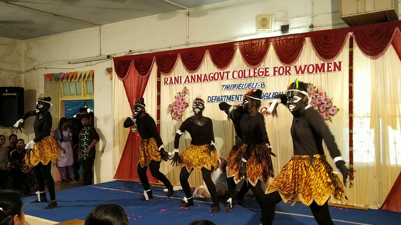 African Tribal dance by Rani Anna college girls - YouTube
