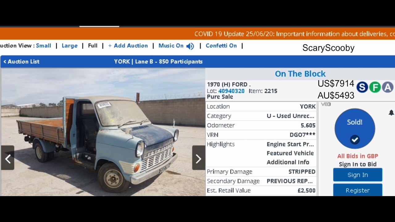 Copart UK Live bidding Damaged Wrecked cars - YouTube