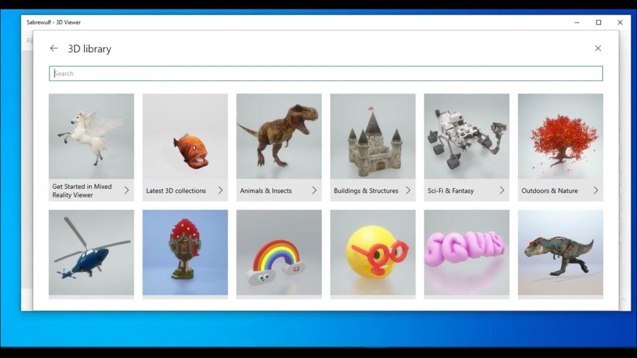how to use 3D viewer Windows 10💎3D animation - YouTube