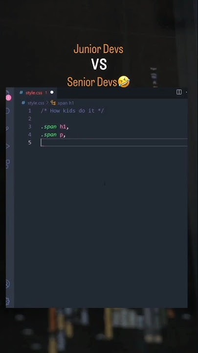 😂 Junior Dev Vs Senior Dev writing code #css3 | #shorts | #codingshorts - YouTube