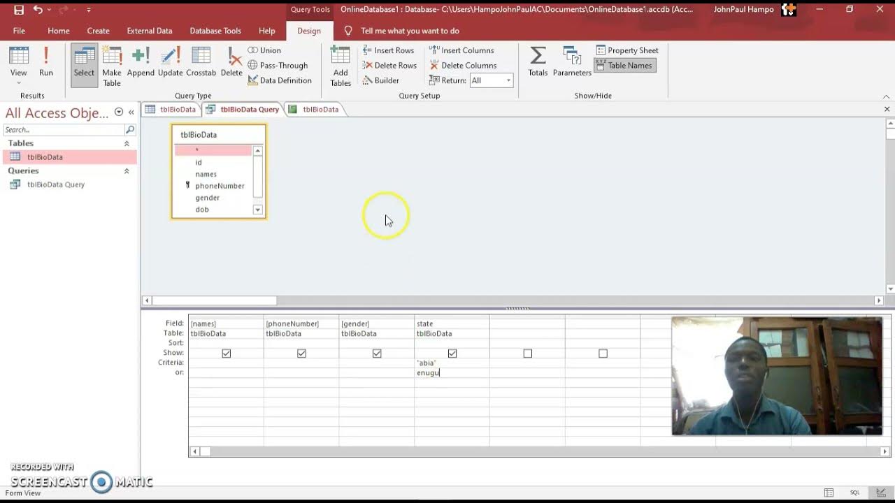 Creating a Database [MS Access 2016] Part 2 - YouTube