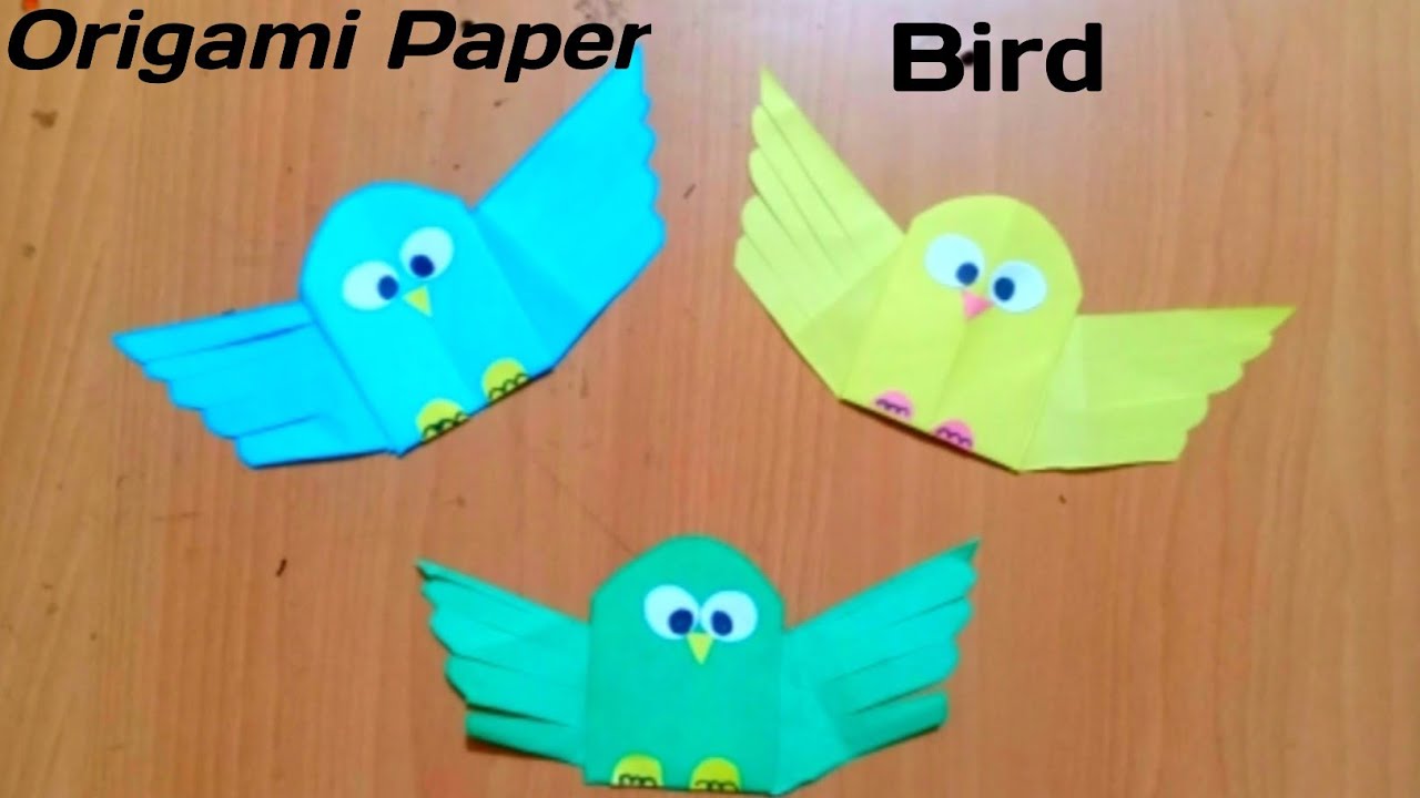 How To Make Origami Paper Brid Easy Morgina Paper Crafts Youtube