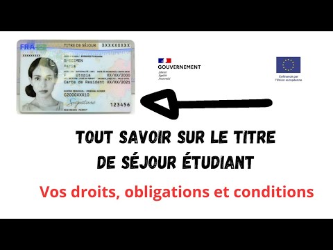 Tout savoir sur le titre de séjour étudiant | vos droits et conditions ...