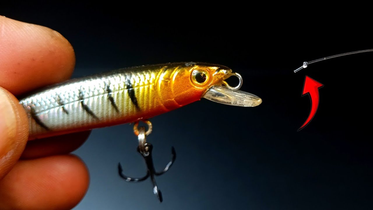 How to tie a lure to fishing line - easy fishing knots for fishing lure ...