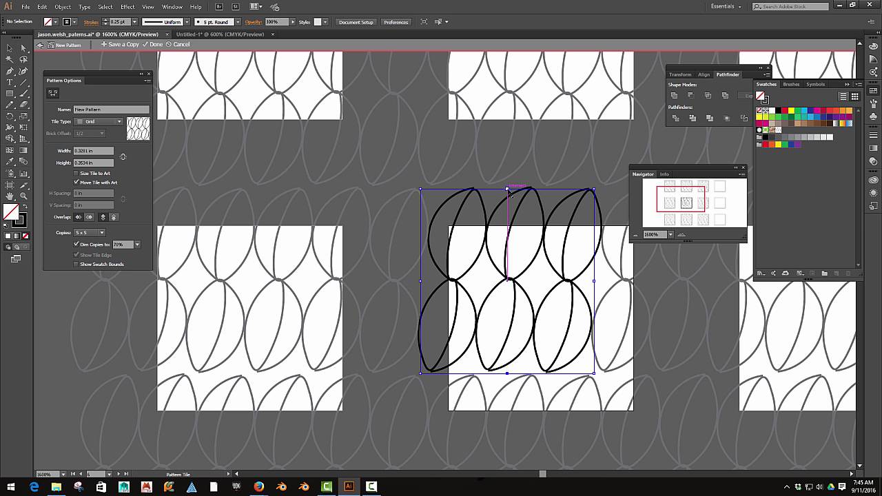 Making patterns in Illustrator CC - YouTube