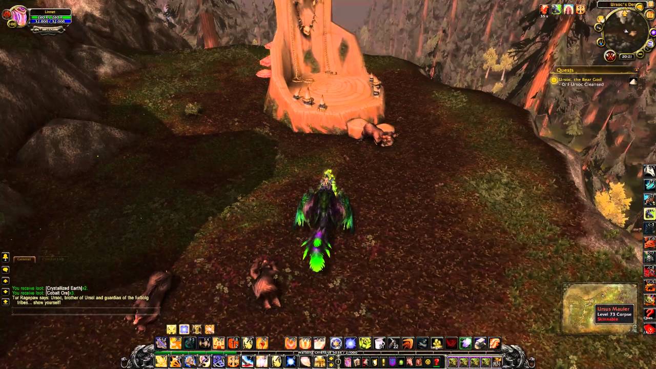Ursoc the Bear God quest playthrough - Grizzly Hills - YouTube