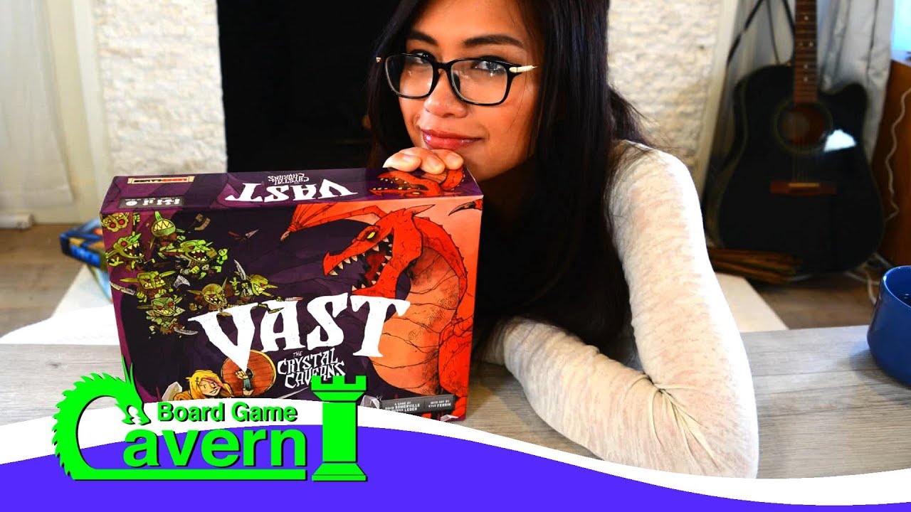 Unboxing "Vast The Crystal Caverns" - Board Game Cavern - YouTube