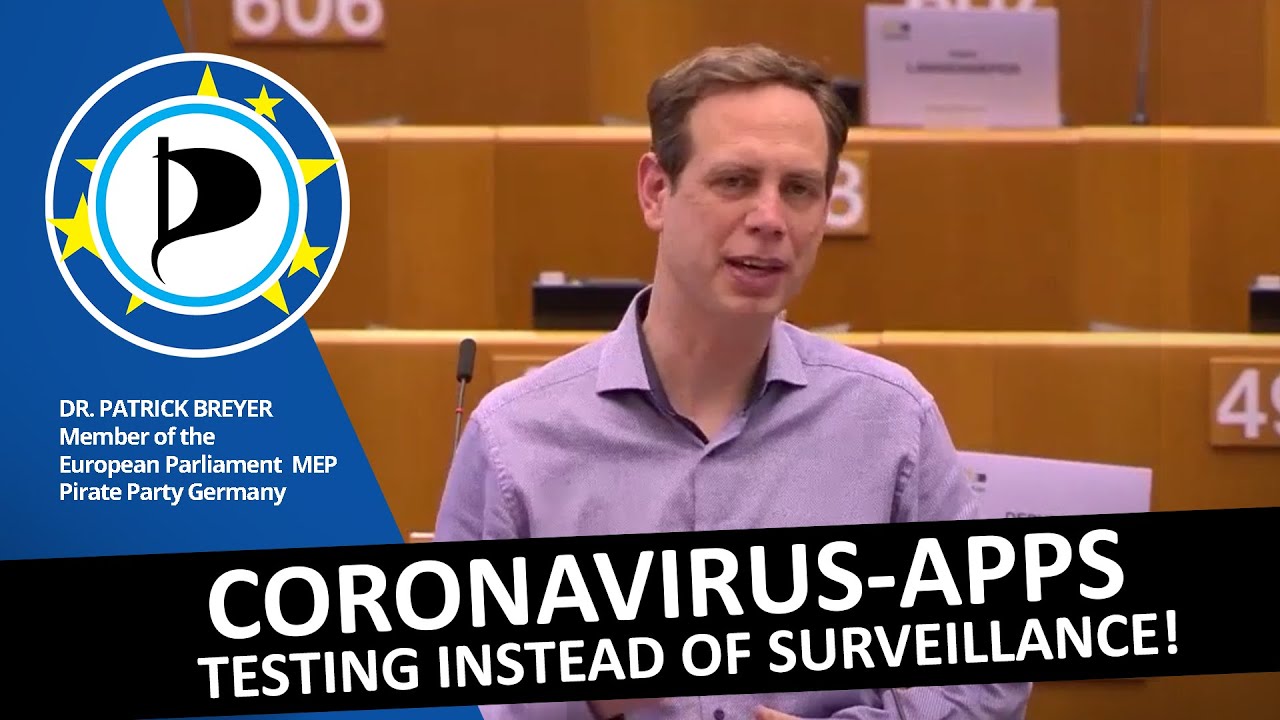 Protection instead of contact tracing apps! | Speech of Patrick Breyer ...