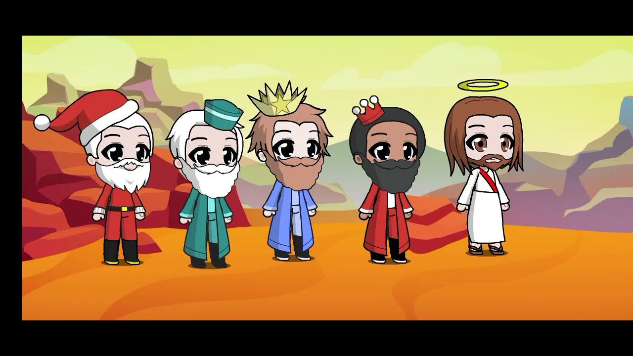 Jesús 🧑 y Reyes Magos 🧕🏻 y santa claus🎅 en Gacha life 2 - YouTube