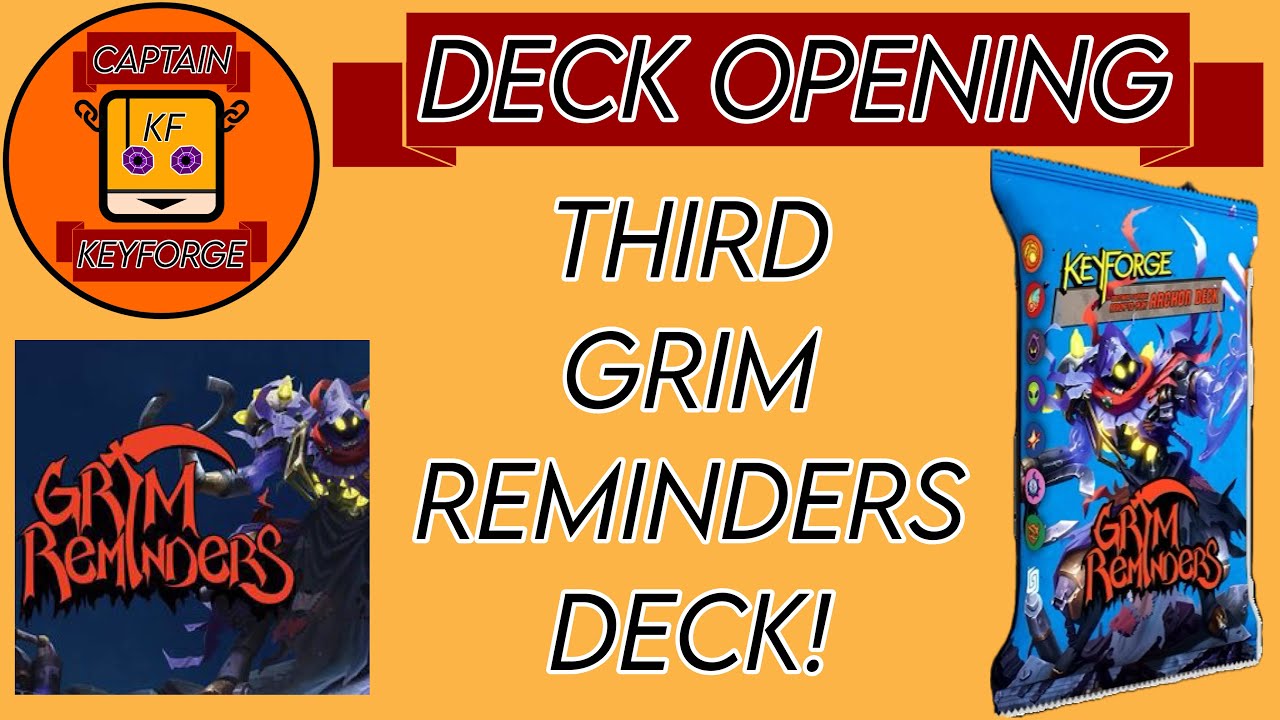 KeyForge Grim Reminders deck opening (three) - YouTube