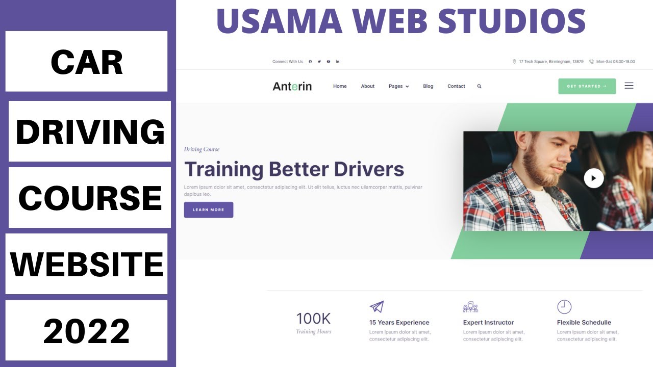 Online Course Web Design for Car Driving Courses - YouTube