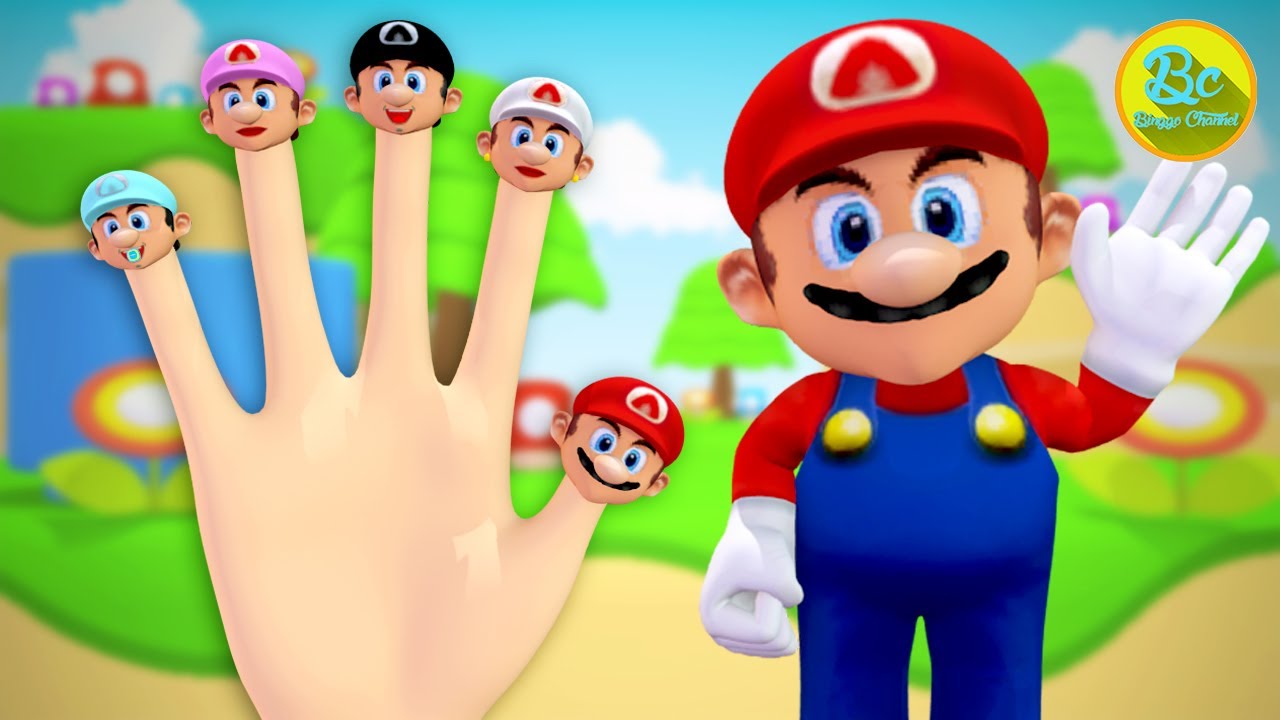 Super Mario Bros Finger Family Nursery Rhymes & Kids Songs | Binggo ...