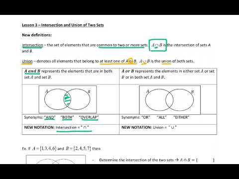 Set Theory Lesson 3.1 - YouTube