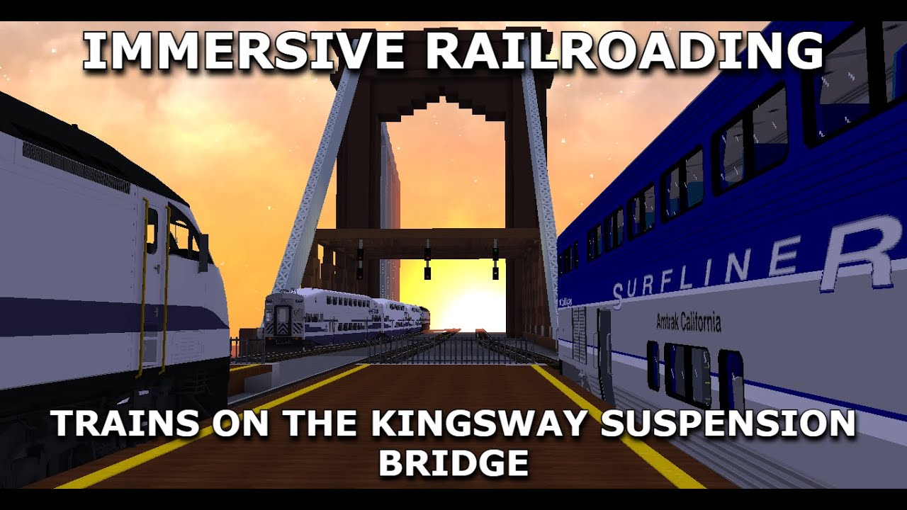 Immersive Railroading: Trains on The Kingsway Suspension Bridge - YouTube