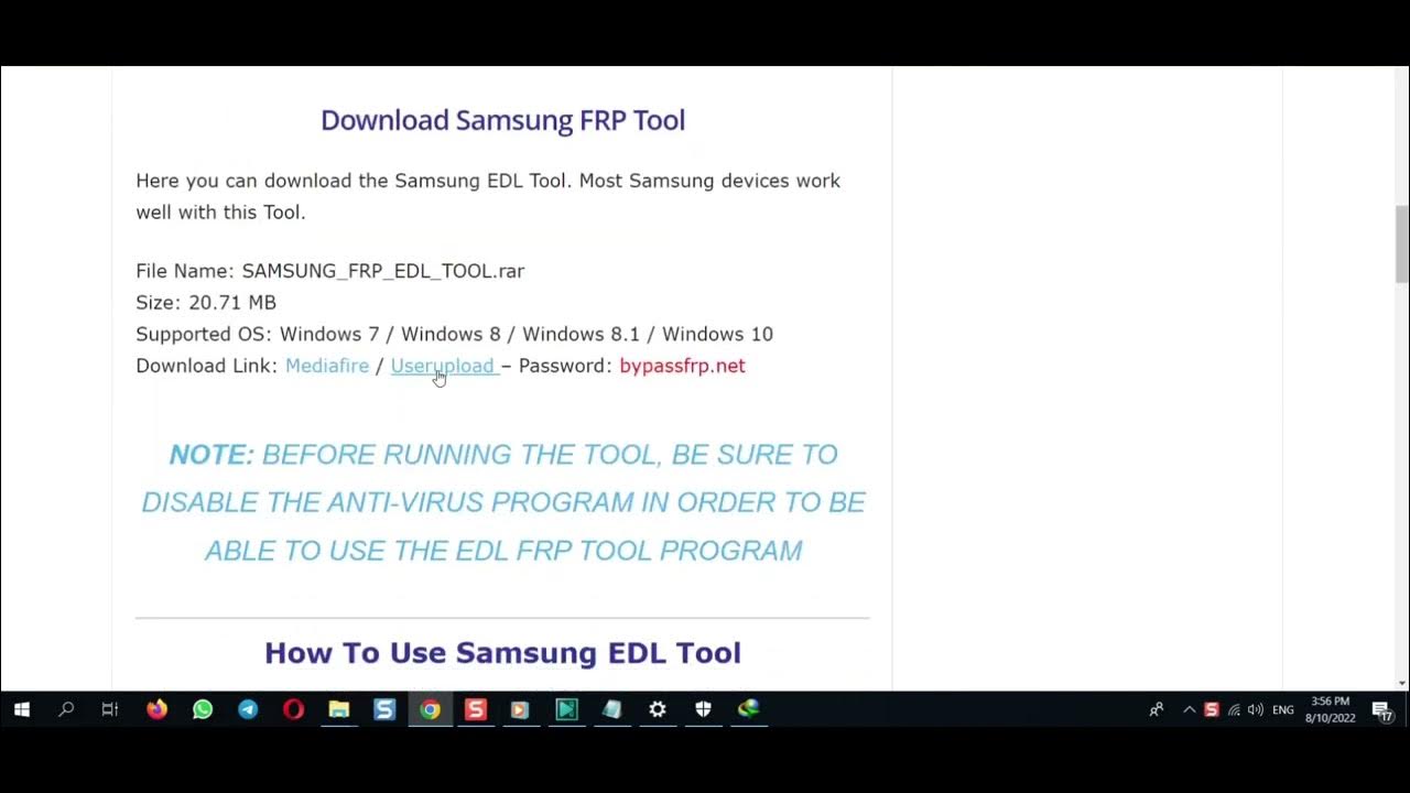Samsung FRP EDL Tool Free For Windows 2022 - YouTube