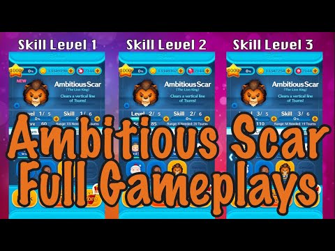 Disney Tsum Tsum - Ambitious Scar Full Gameplay - YouTube